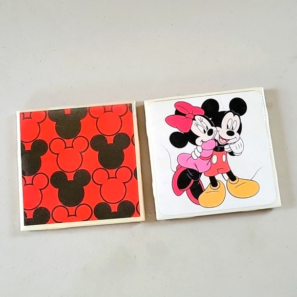 Disney | Other | Mickey Mouse Minnie Tile Coasters 2 | Poshmark